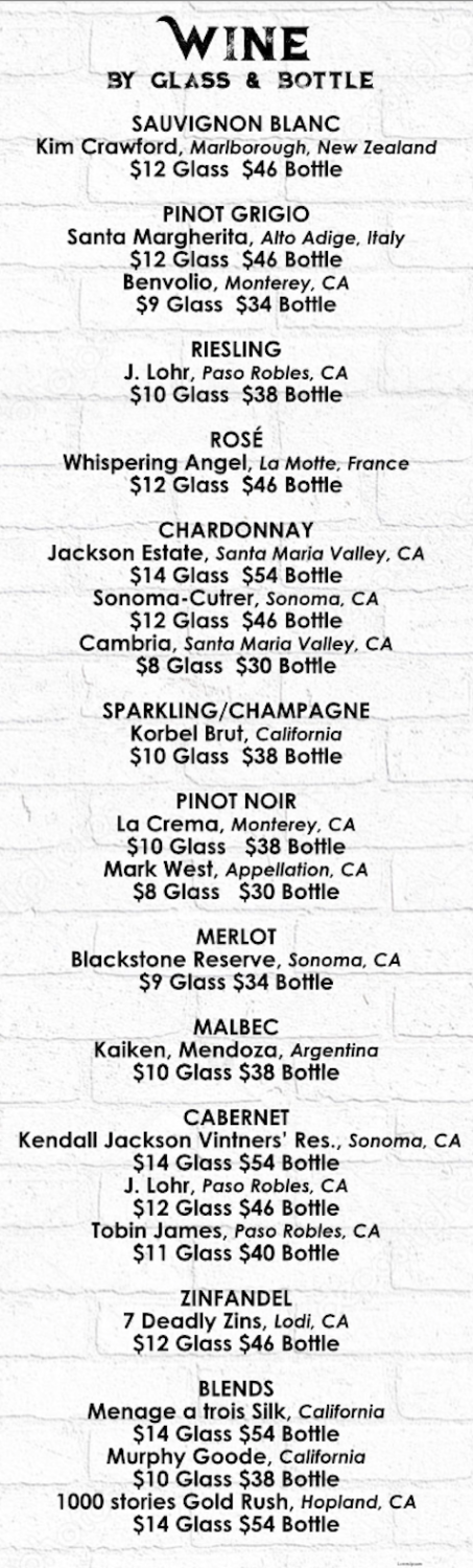 MENU – The Rustic House