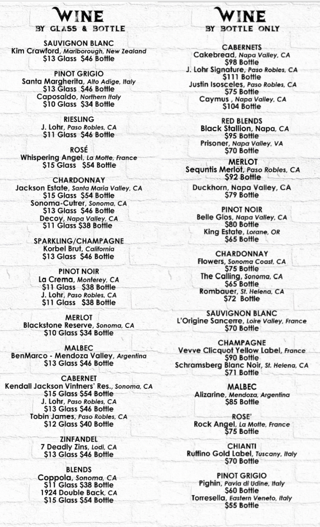 RUSTIC HOUSE SUMMERLIN SOUTH MENU - Rustic House
