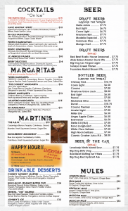RUSTIC HOUSE SUMMERLIN SOUTH MENU - Rustic House