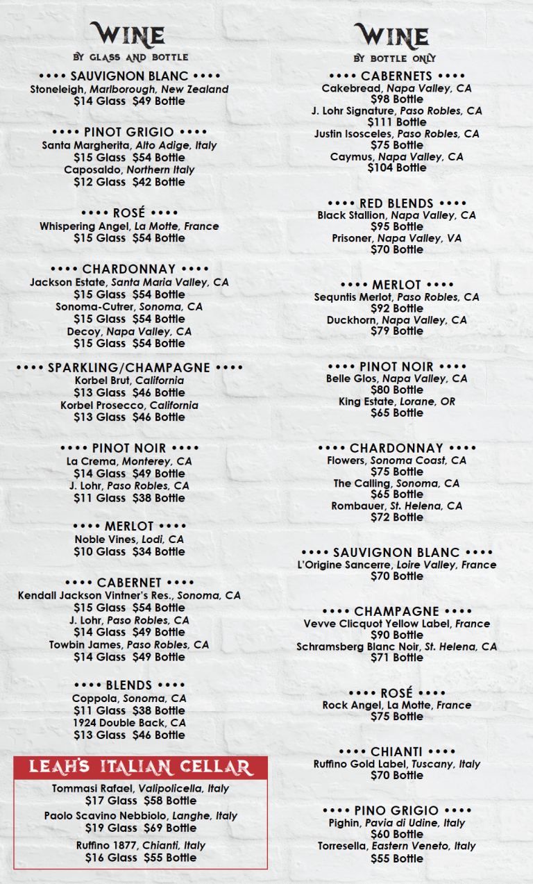 MENU - Rustic House